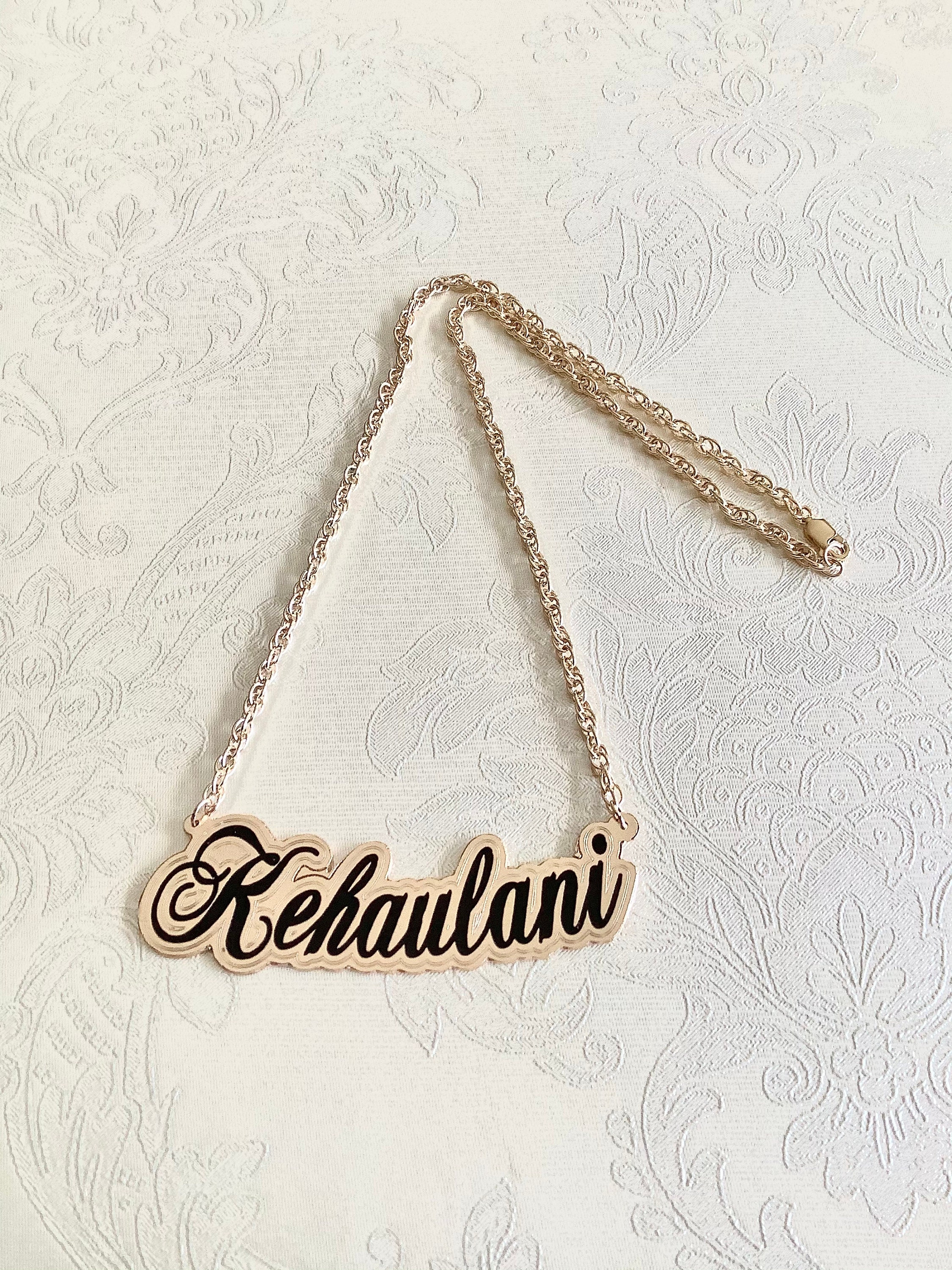 Personalized Gold Filled Name Plate With Cut Out Border - Etsy