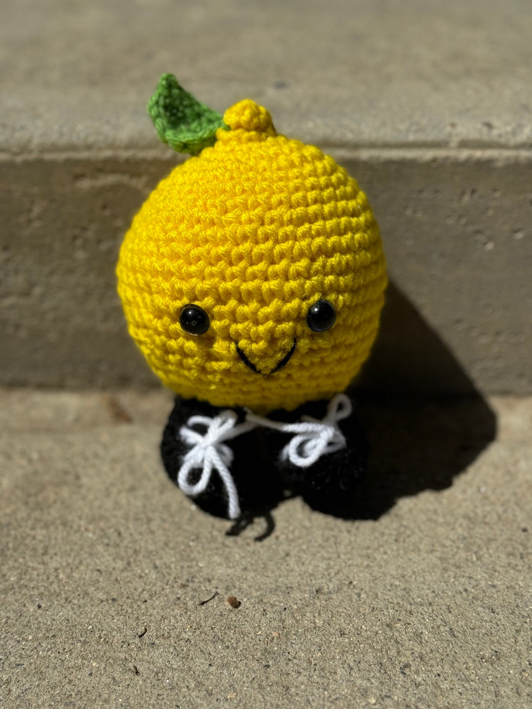Crochet Lemon, Crochet Lemon Stuffie, Handmade Fruit, Fruit Plushie ...