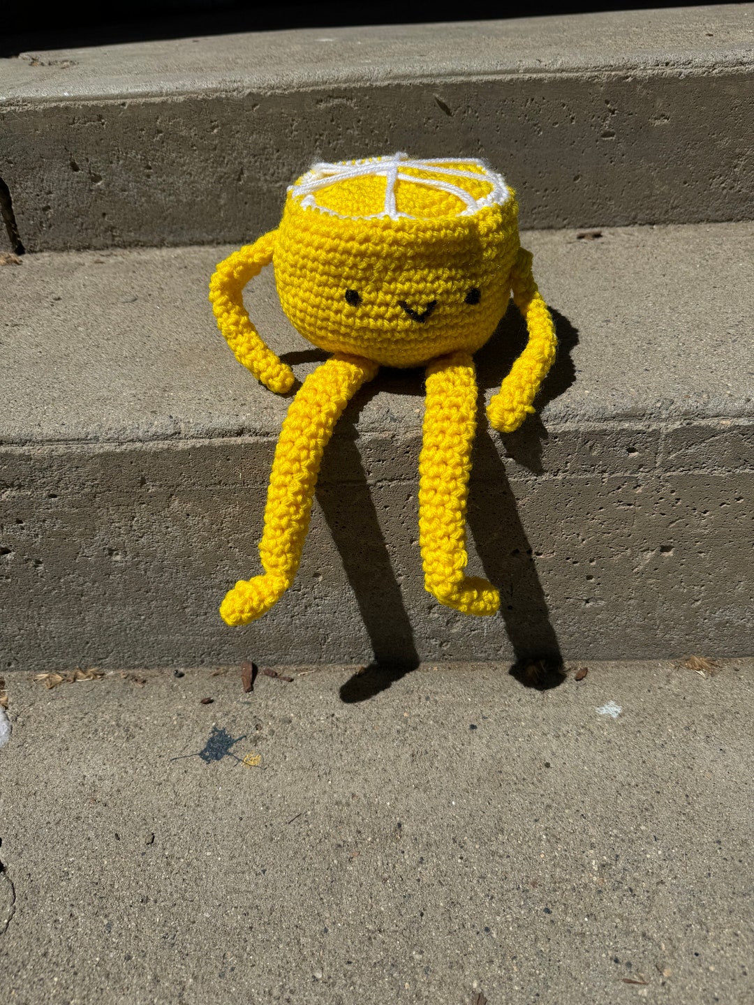 Crochet Lemon, Crochet Lemon Stuffie, Handmade Fruit, Fruit Plushie ...