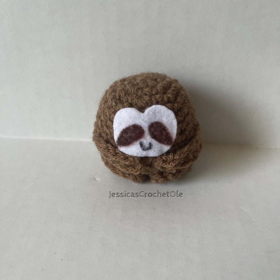 Crochet Sloth, Tiny Sloth, Mini Sloth for Keys, Sloth Keychain ...
