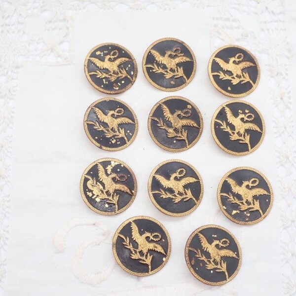 Antique Phoenix Buttons - Etsy