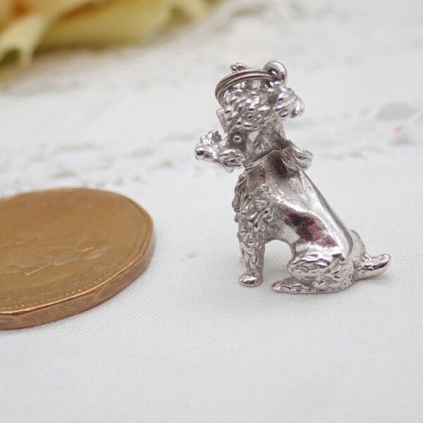 Silver Poodle Charm - Etsy