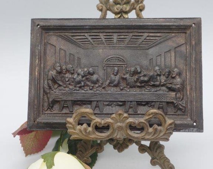 Bronze Last Supper Plaque, the Last Supper, Antique Bronze Plaque ...