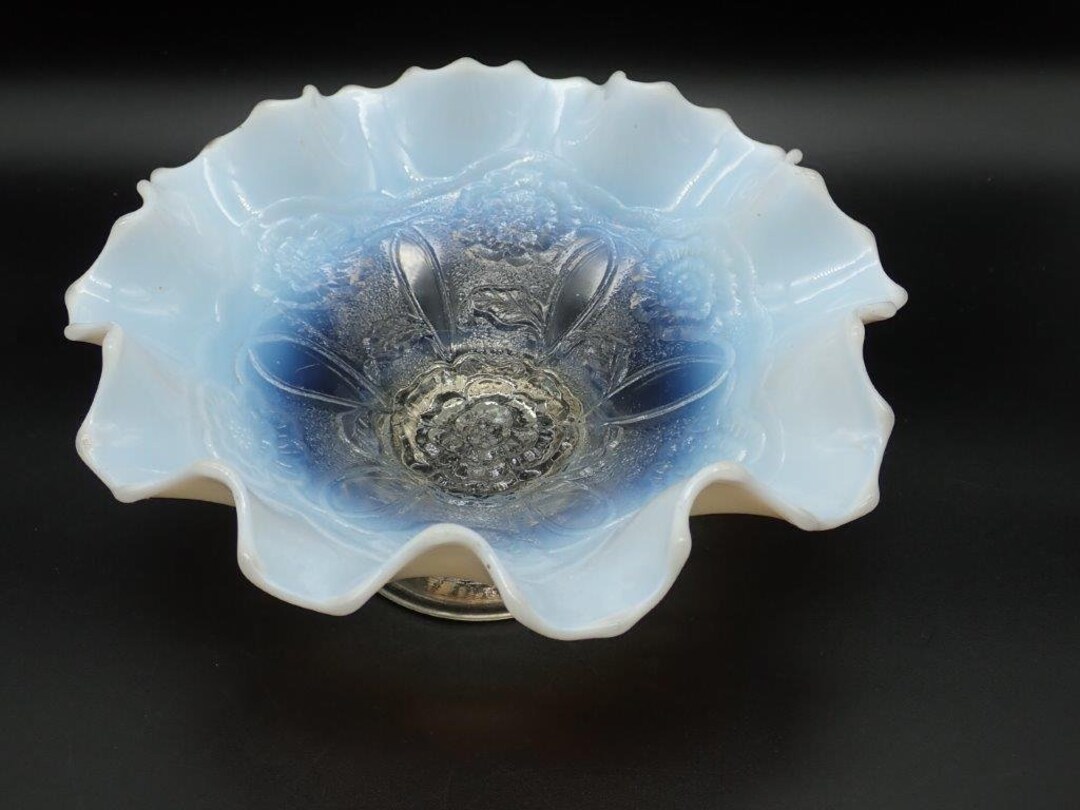 Glass Bowl Art Glass Opalescent Glass Antique Opalescent - Etsy