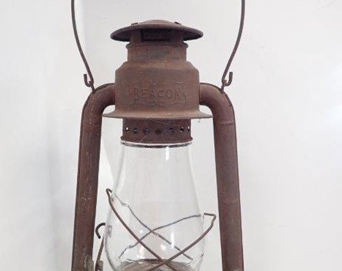 Antique Beacon Railroad Lantern, Railroad Lantern, Oil Lamp, Metal Oil ...