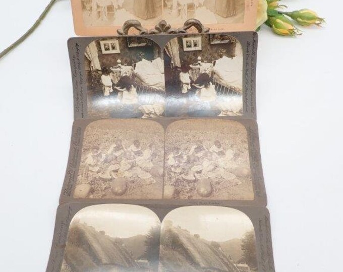 Set of 4 Antique Stereoscope Cards Stereoscope Cards - Etsy