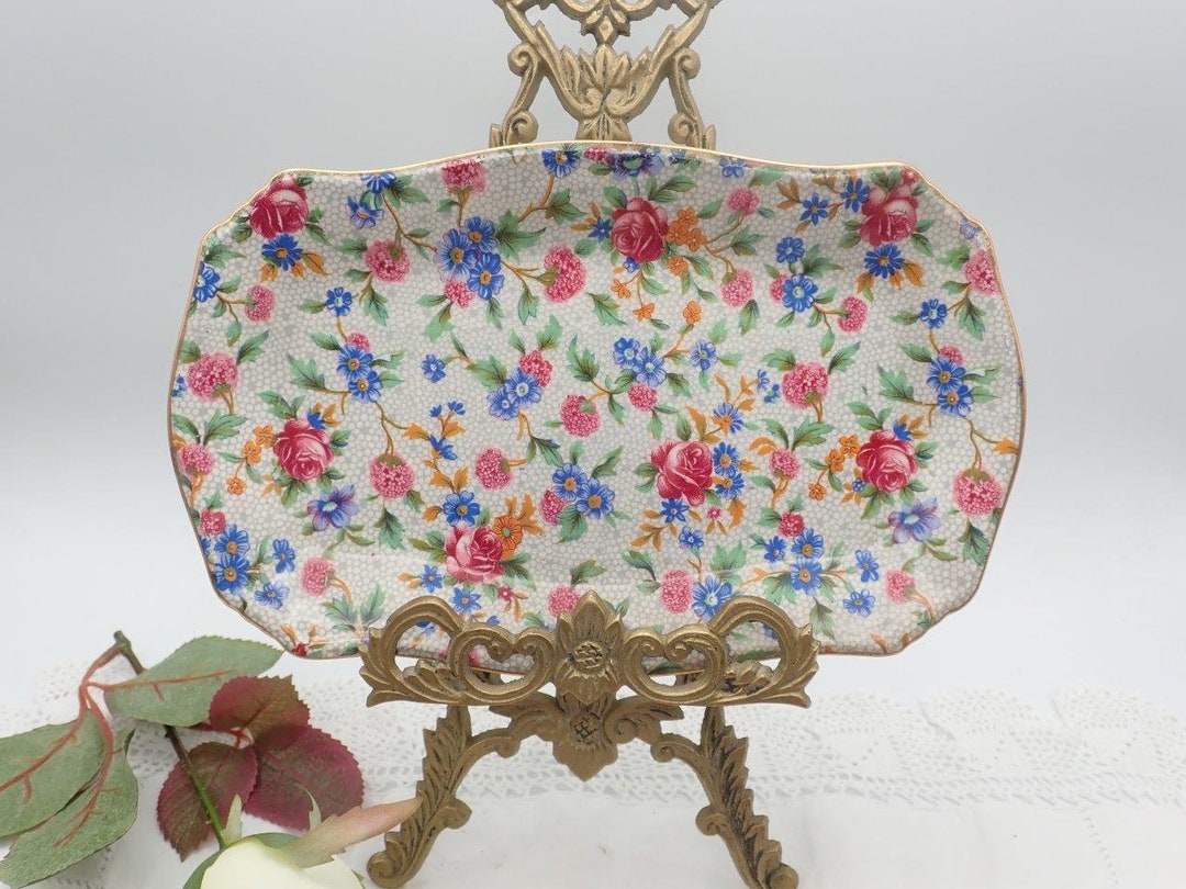 Royal Winton Old Cottage Chintz Oblong 8 Snack Plate, Chintz, Vintage ...