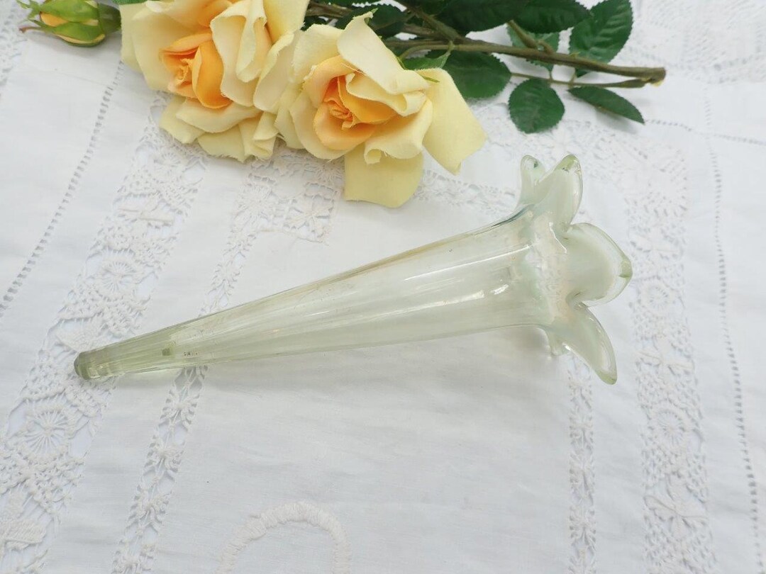 Uranium Glass 6 Epergne Vase, Uranium Trumpet Vase, Uranium Vase ...