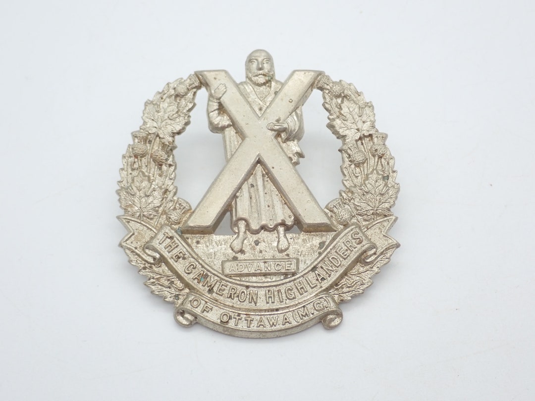 WWII Cameron Highlanders Cap Badge Military Badge Army - Etsy Canada