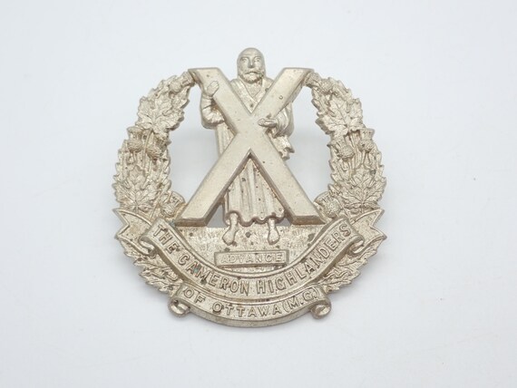 WWII Cameron Highlanders Cap Badge Military Badge Army - Etsy