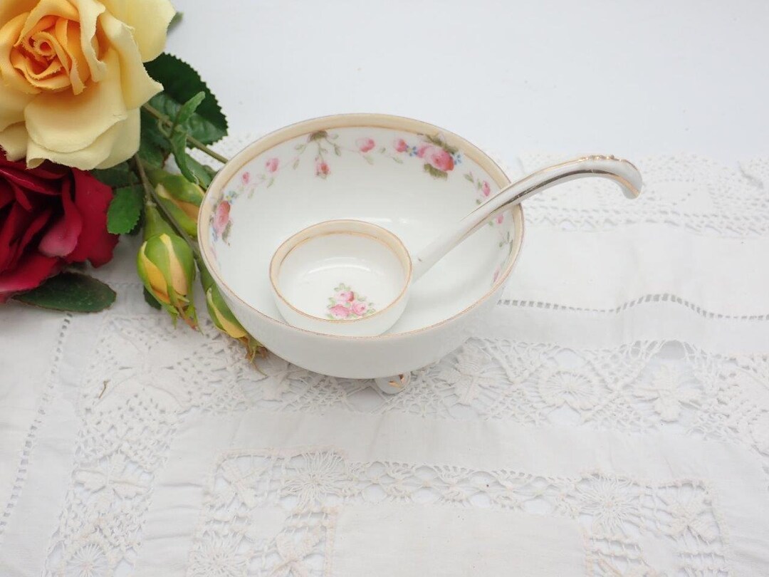 Nippon Hand Painted Sauce Bowl & Ladle Nippon China Nippon - Etsy