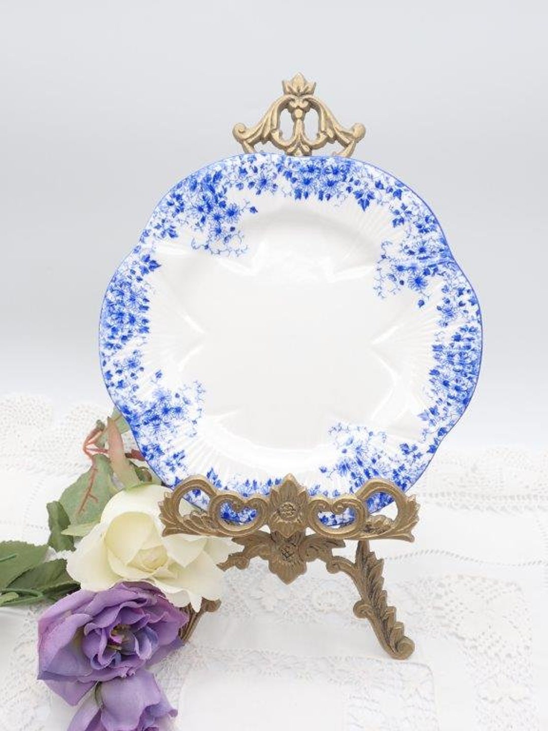 Shelley Dainty Blue Side Plate, Dainty Blue 6.5 Plate, Shelley China ...