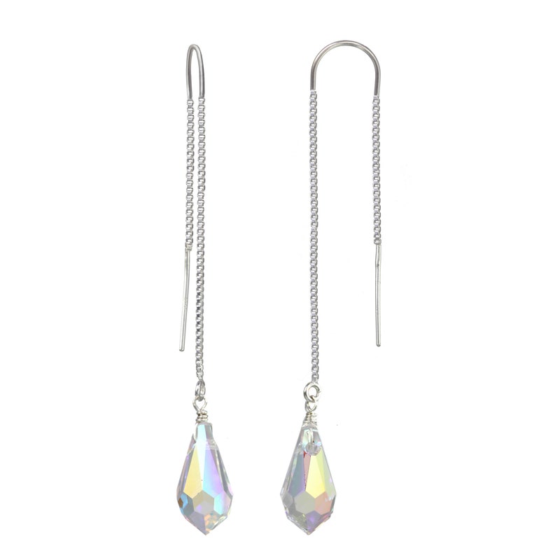 Threader Dangle Earrings - Etsy