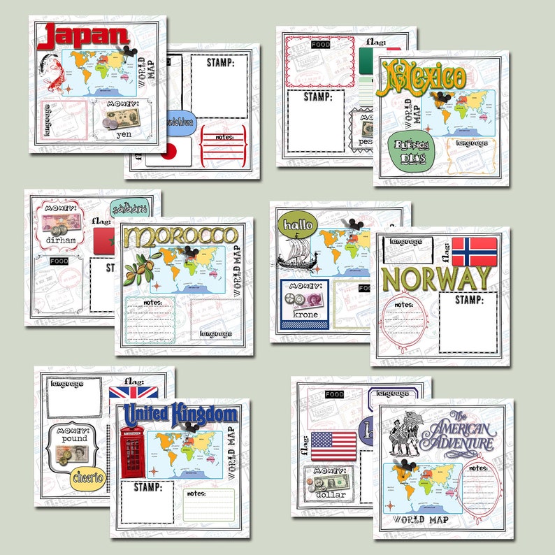 Digital EPCOT World Showcase Printable Passport - Etsy