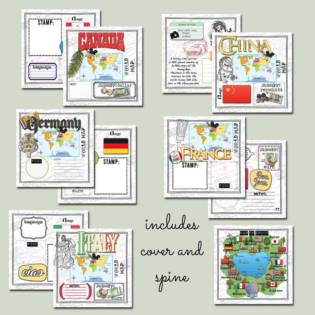Digital EPCOT World Showcase Printable Passport - Etsy