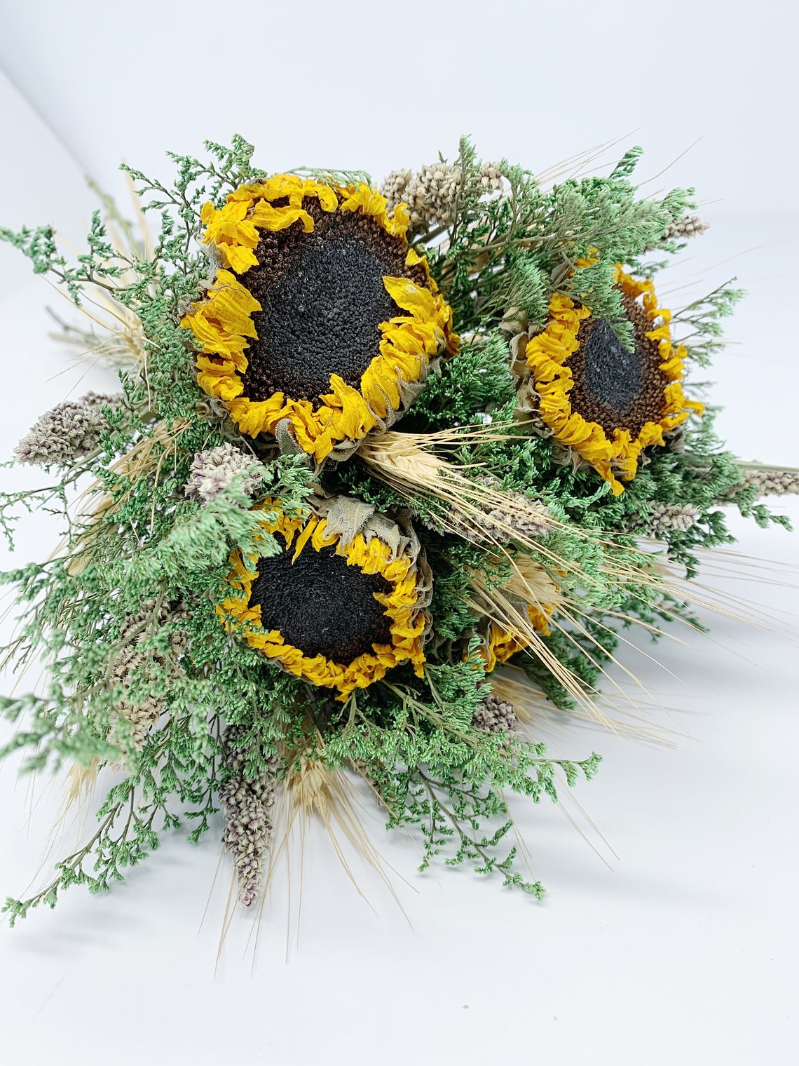 Sunflower Bouquet Dried Flowers Preserved Lace Ribbon - Etsy