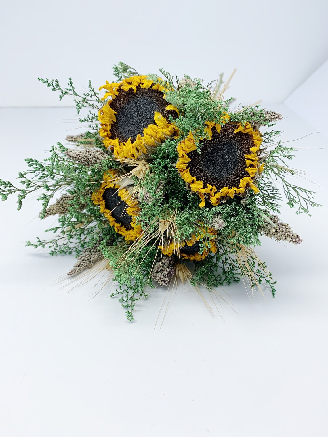 Sunflower Bouquet Dried Flowers Preserved Lace Ribbon - Etsy
