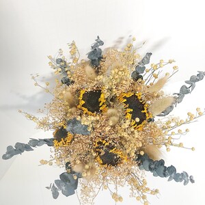 Sunflower Floral Bouquet, Dried Flowers, Preserved Floral, Yellow ...