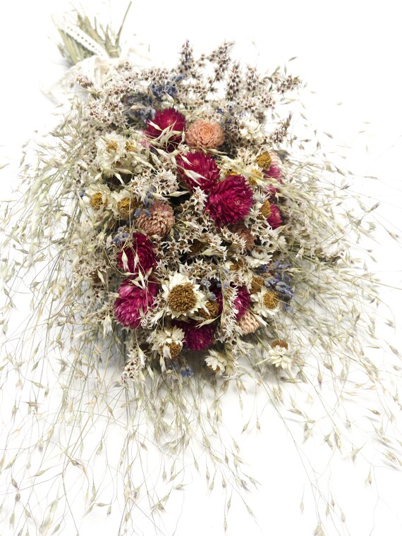 Wedding Bouquet Dried Flowers Spring Colors Anniversary | Etsy