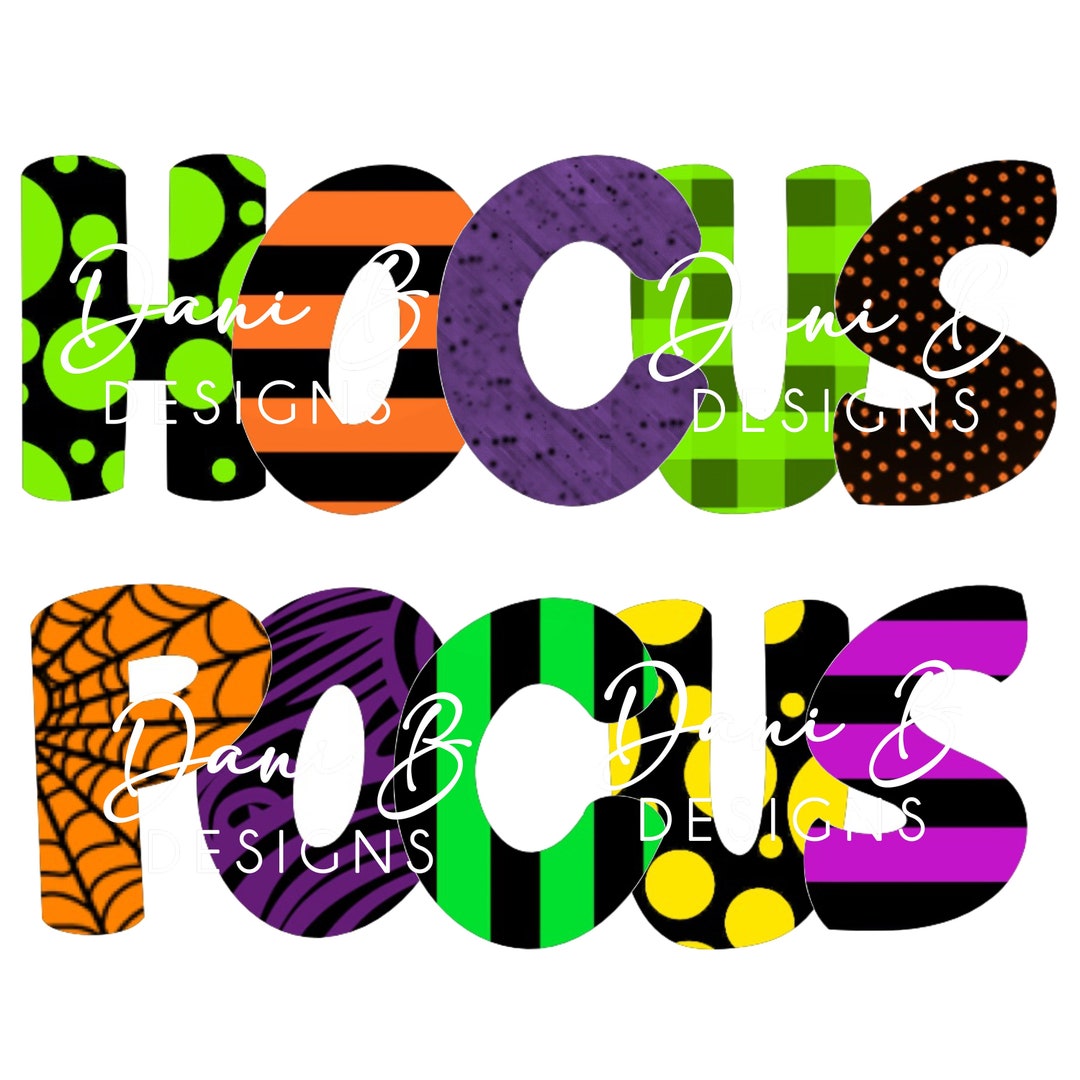 Hocus Pocus | Bubble Letters | Digital Download | Sublimation Design ...