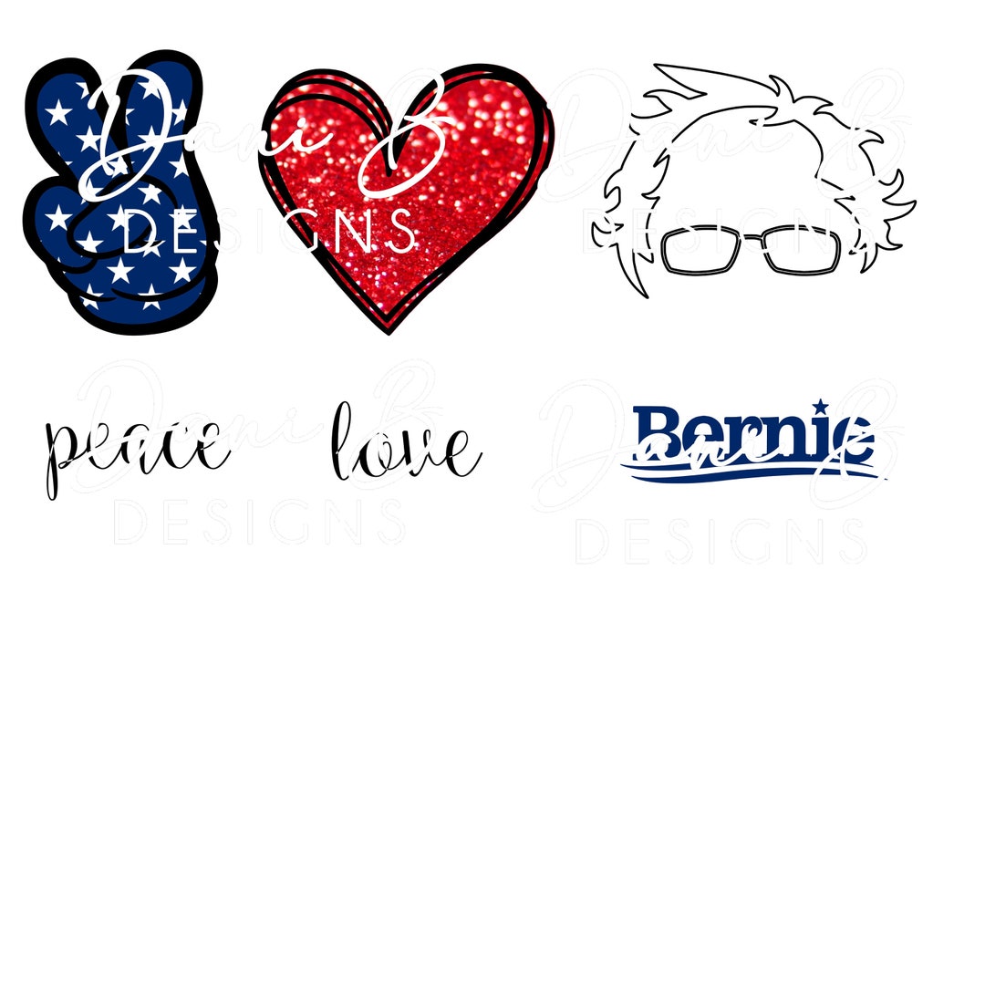 Peace Love Bernie | Digital Download | Sublimation Design | Printable ...