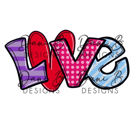 Valentine's Day Love Clipart Digital Download | Etsy