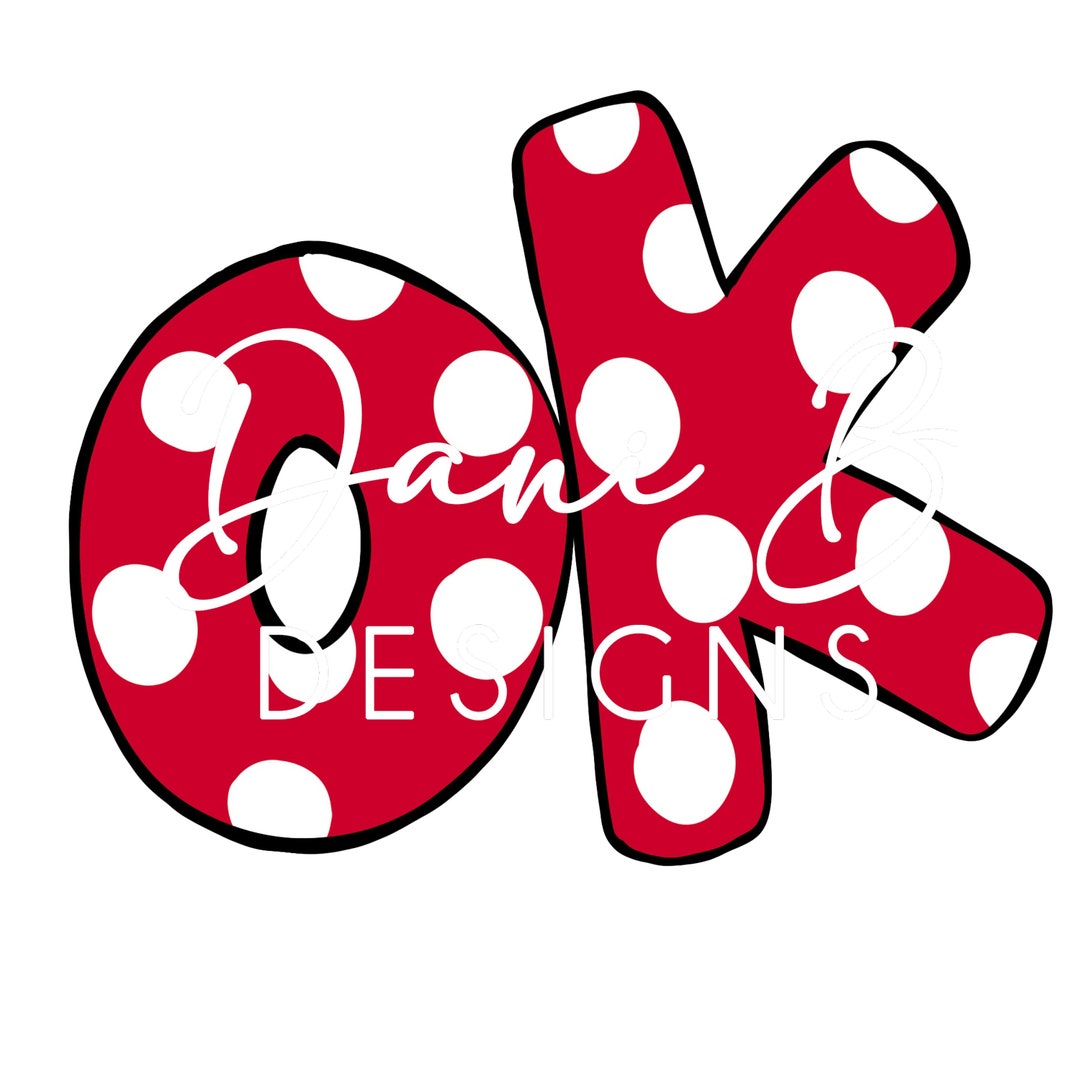 OK Letters | Digital Download | Sublimation Design | Hand Drawn ...