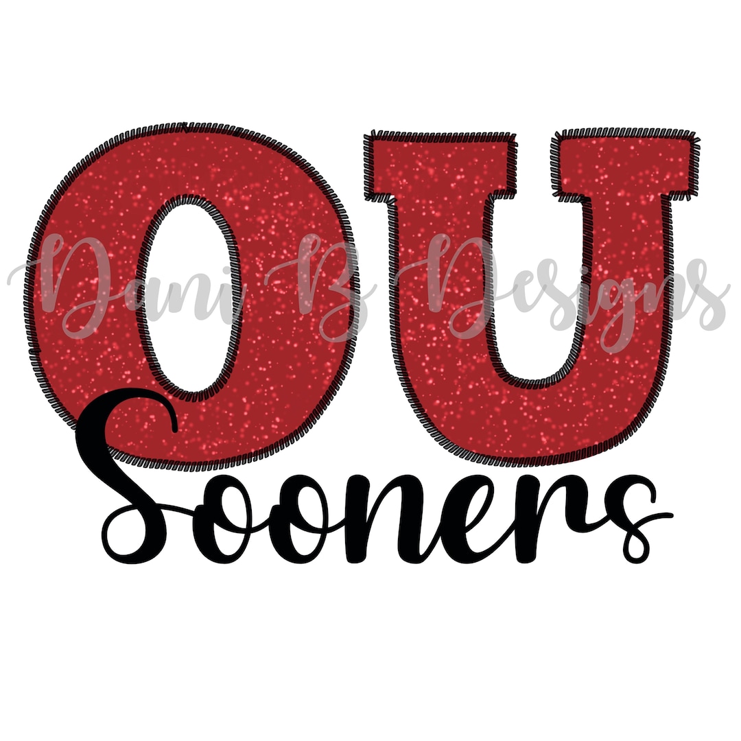 OU Sooners Digital Image, Oklahoma, University, Sooner, Glitter, Red ...