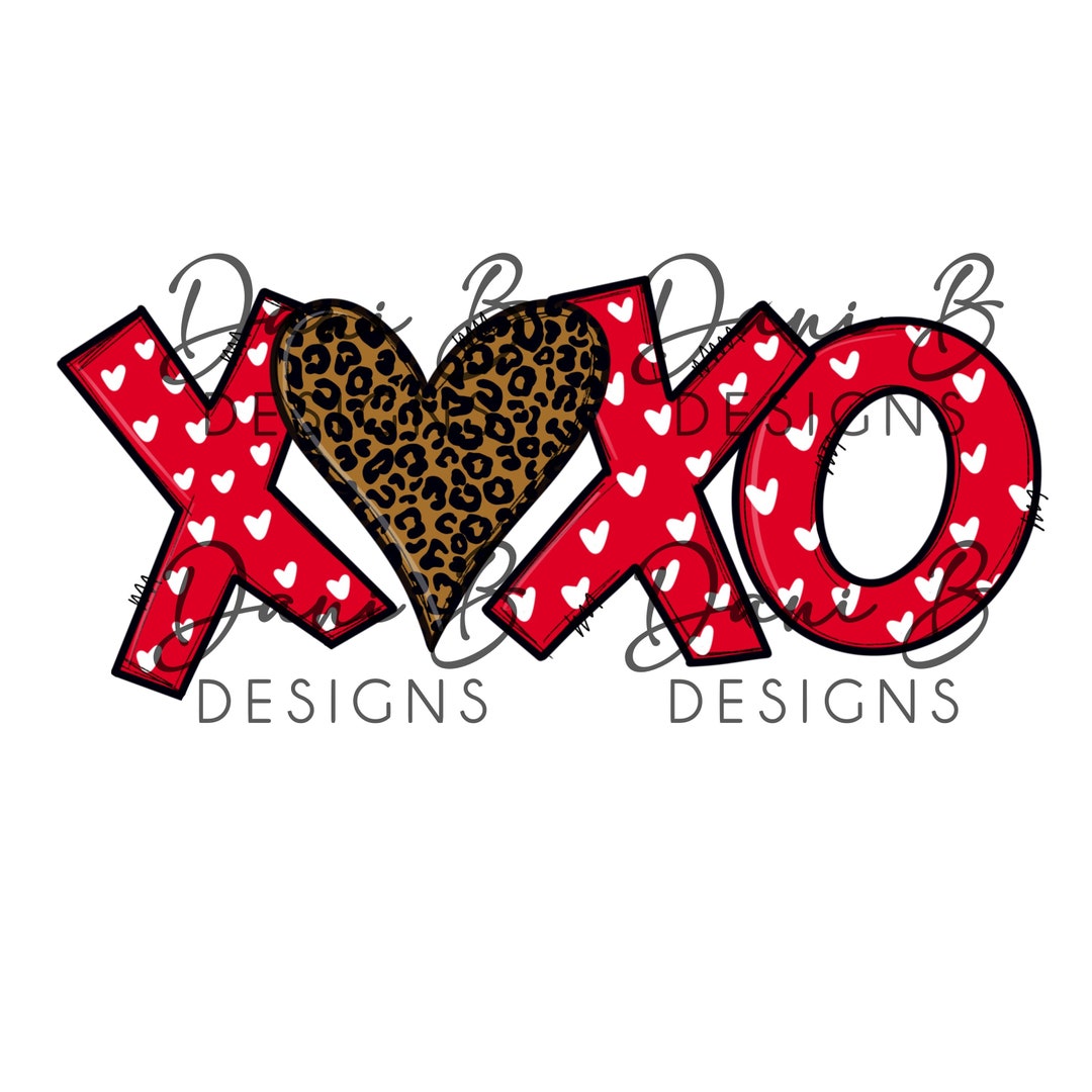 XOXO Clipart | Digital Download | Sublimation Design | Hand Drawn ...