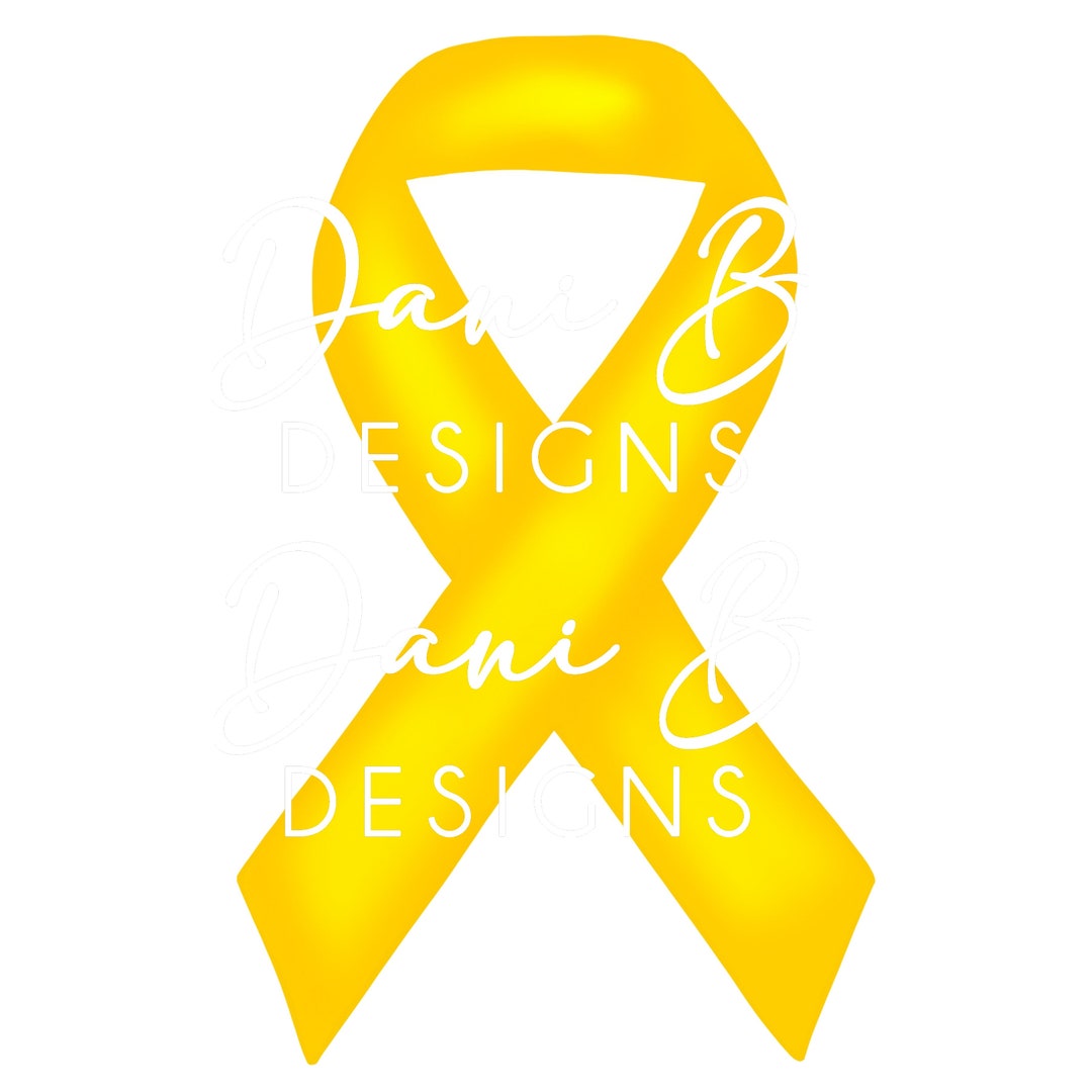 Yellow Ribbon | Digital Download | Sublimation Design | Hand Drawn ...
