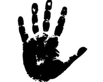 Handprint decal | Etsy