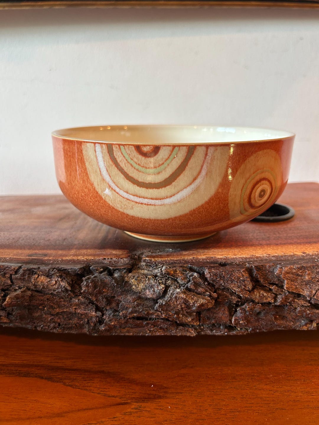 Vintage Denby Fire Chilli Cereal Soup Bowl Orange Swirl 6” England ...