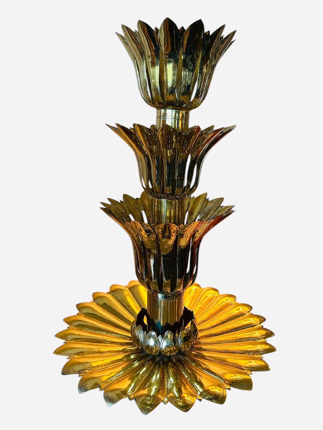 Vintage Large Brass Sculpted Austrian Centerpiece Epergne 4 Tier - Etsy