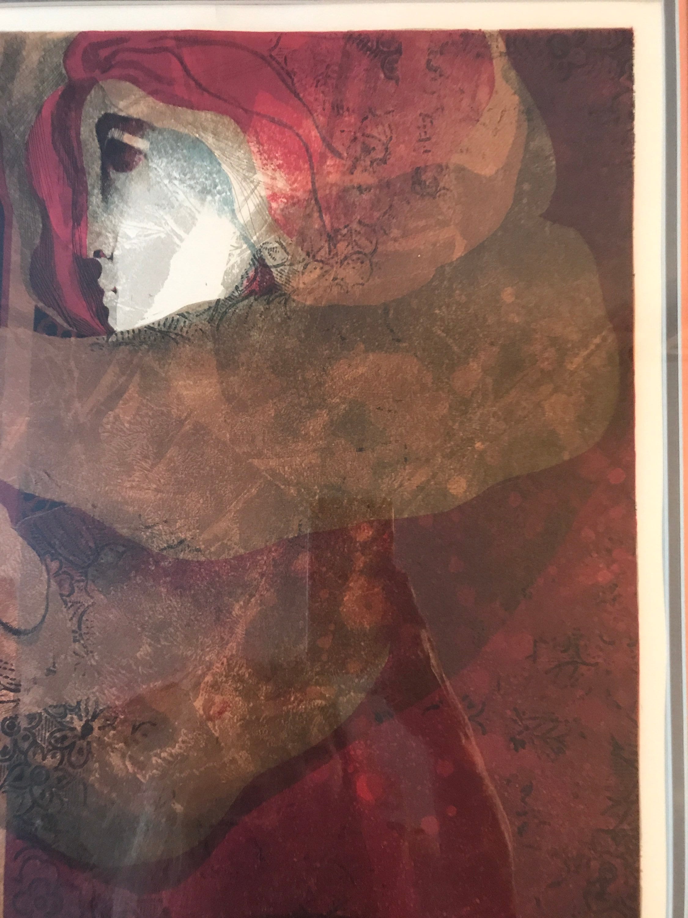 Vintage Alvar Sunol Lithograph Signed 1976 Limited Edition Woman Bird ...