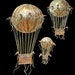 Vintage Copper Brass Metal 3 Piece Sculpture C. Craig Hess Hot Air ...