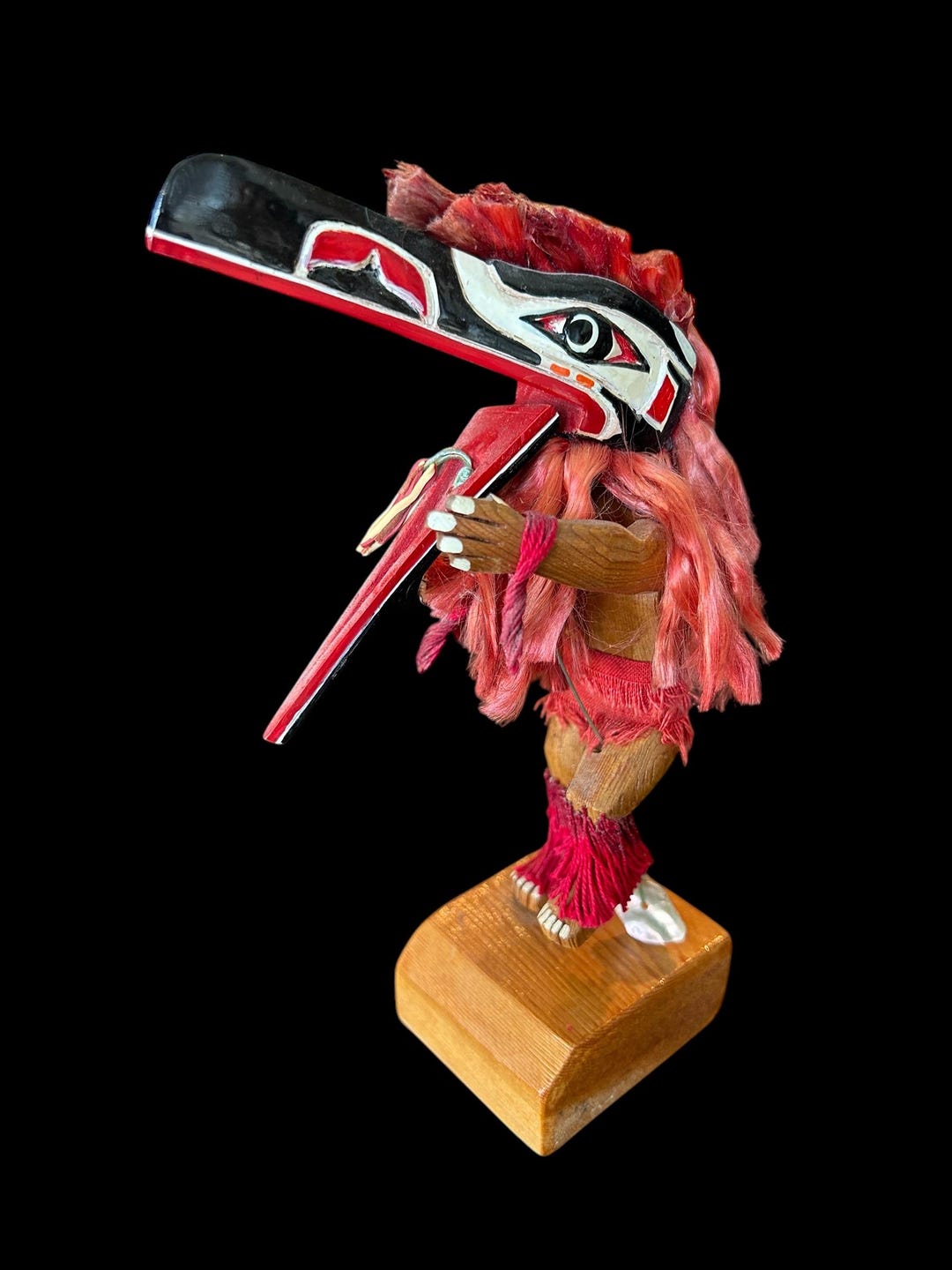 Vintage First Nations Sandy Johnson Native Raven Mask Dancer 8” Alert ...