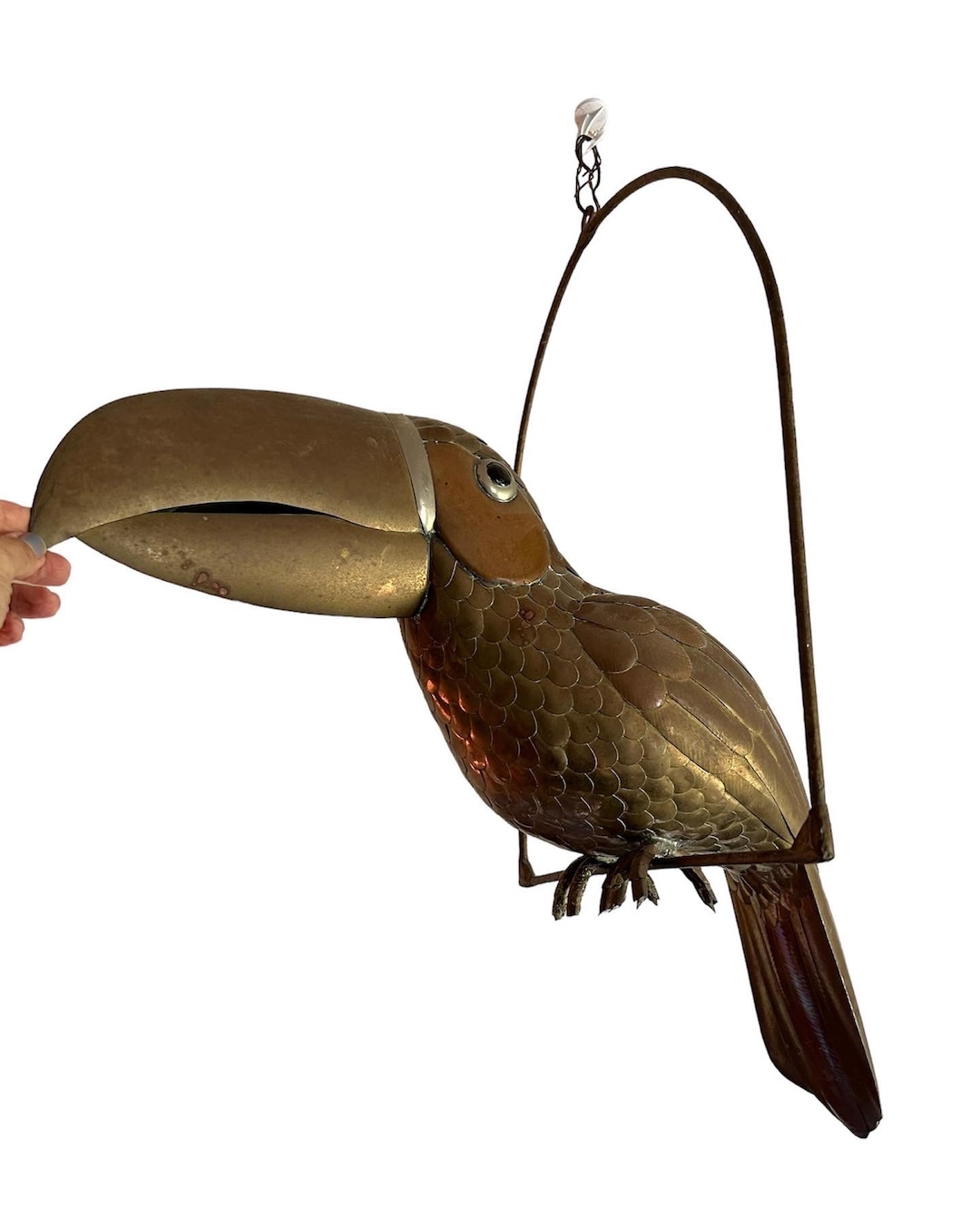 Large Sergio Bustamante 26” Hanging Bird Toucan Brass Sculpture Beak ...