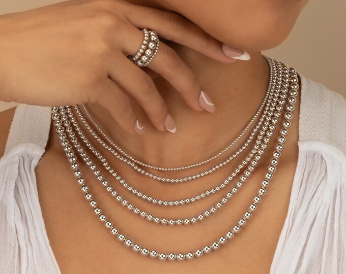 Multi Strand Beaded Necklace Statement Necklace Multi Layered Beads ...