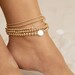 Gold Beaded Anklet Stack Love Gold Filled Pearl Anklet Set - Etsy