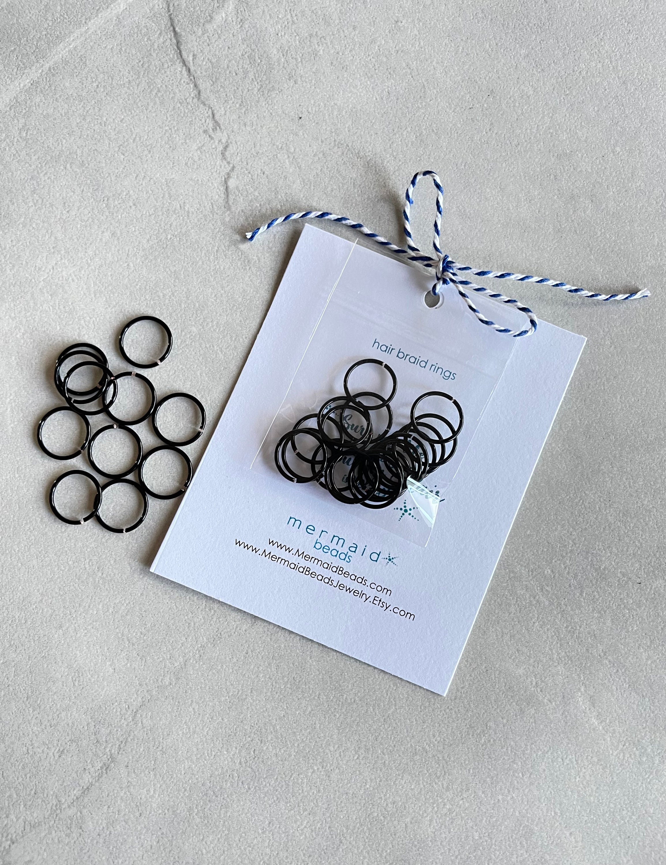 Braid Rings Set Custom Hair Hoops Beach Weddings Boho Jewelry | Etsy