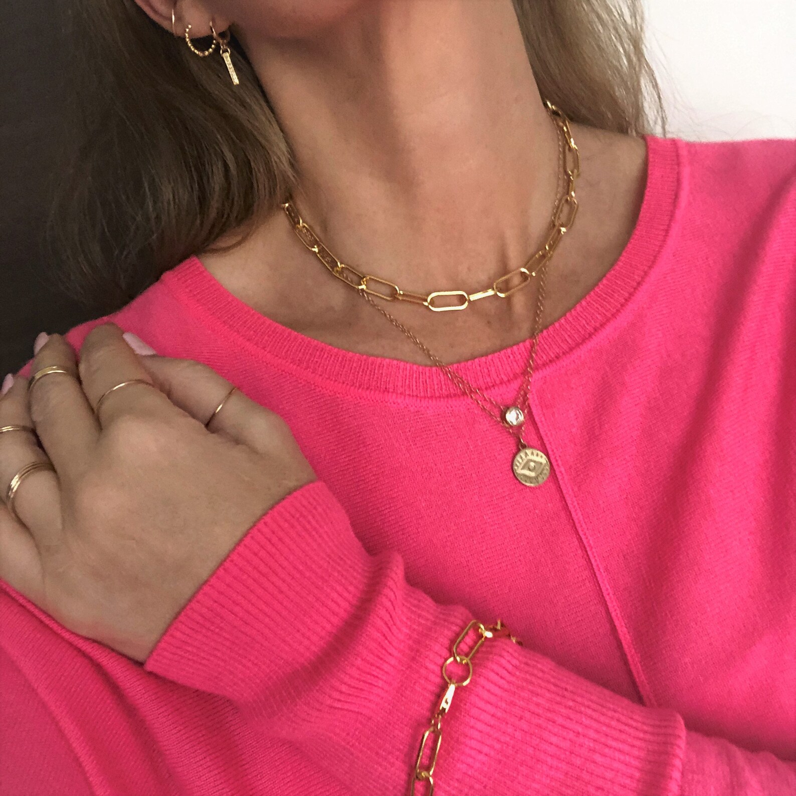 Gold Paperclip Chain Necklace Chunky Chain Bracelet Anklet - Etsy