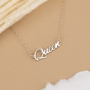 Queen Necklace Name Necklace Personalized Jewelry Bridal Jewelry Gift ...