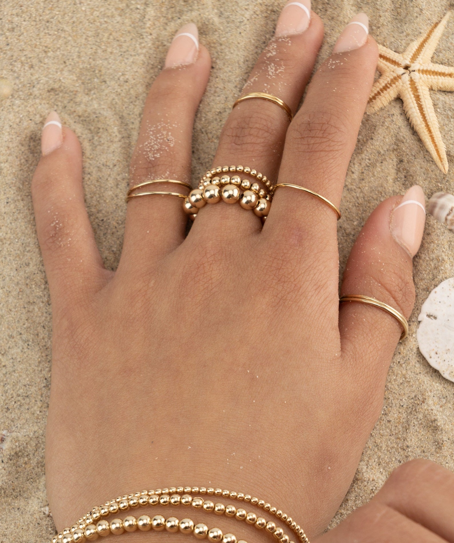 Stacking Rings Tiny Thin Ring Sterling Silver Gold Filled Rose Gold ...