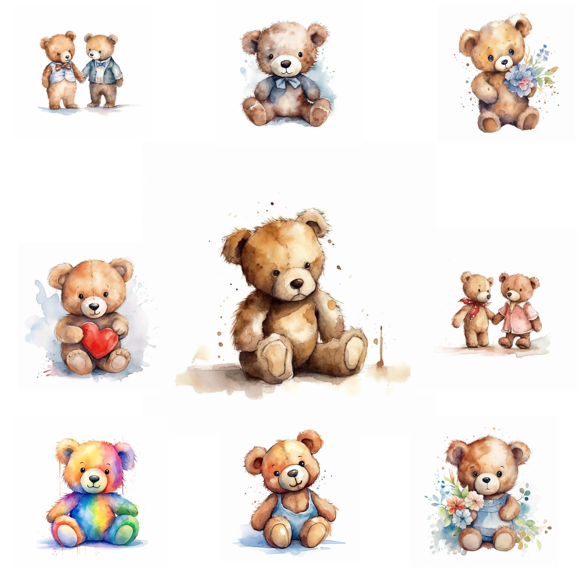White Teddy Bear Clipart