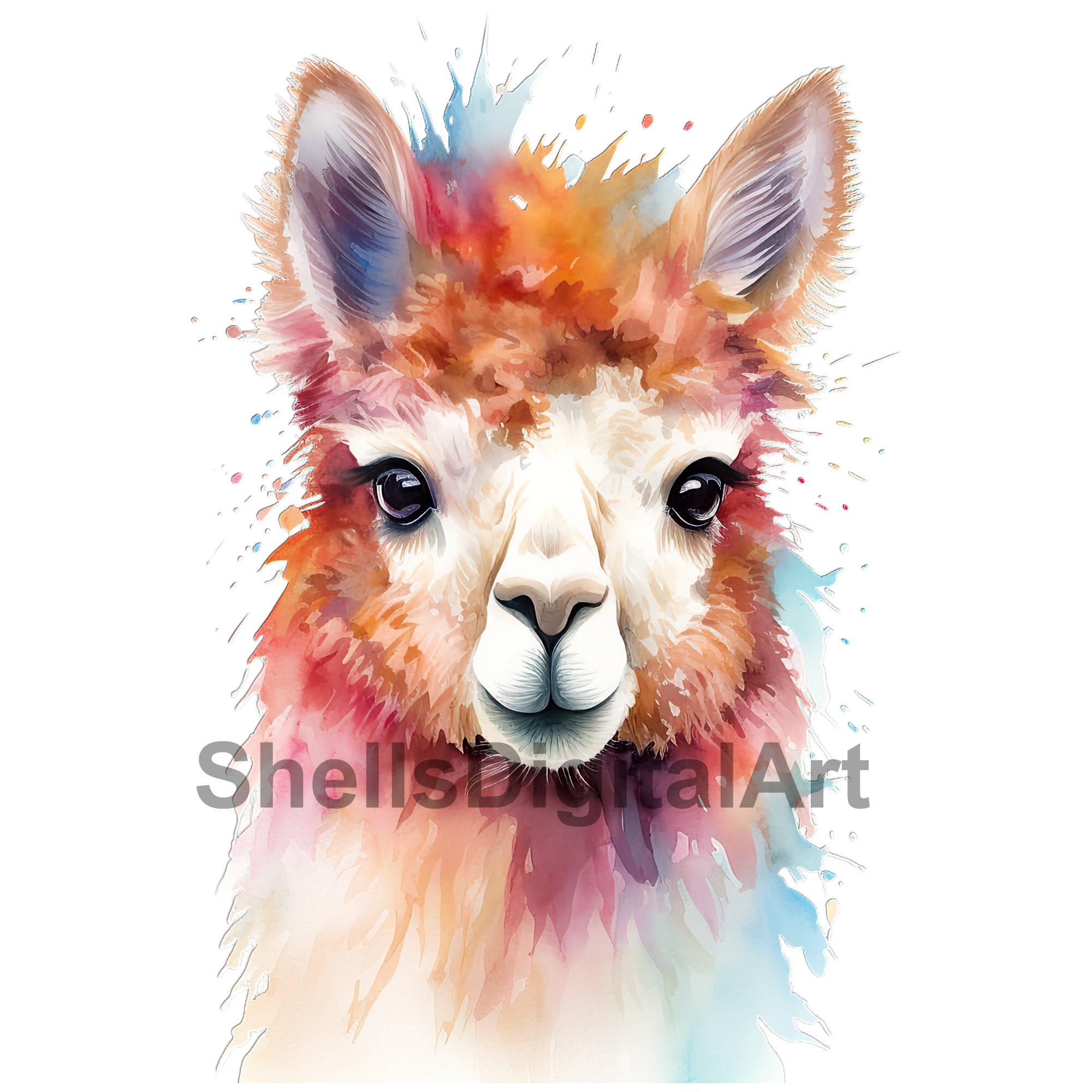 Watercolor Alpaca PNG Clipart Bundle (digital Download) - Etsy