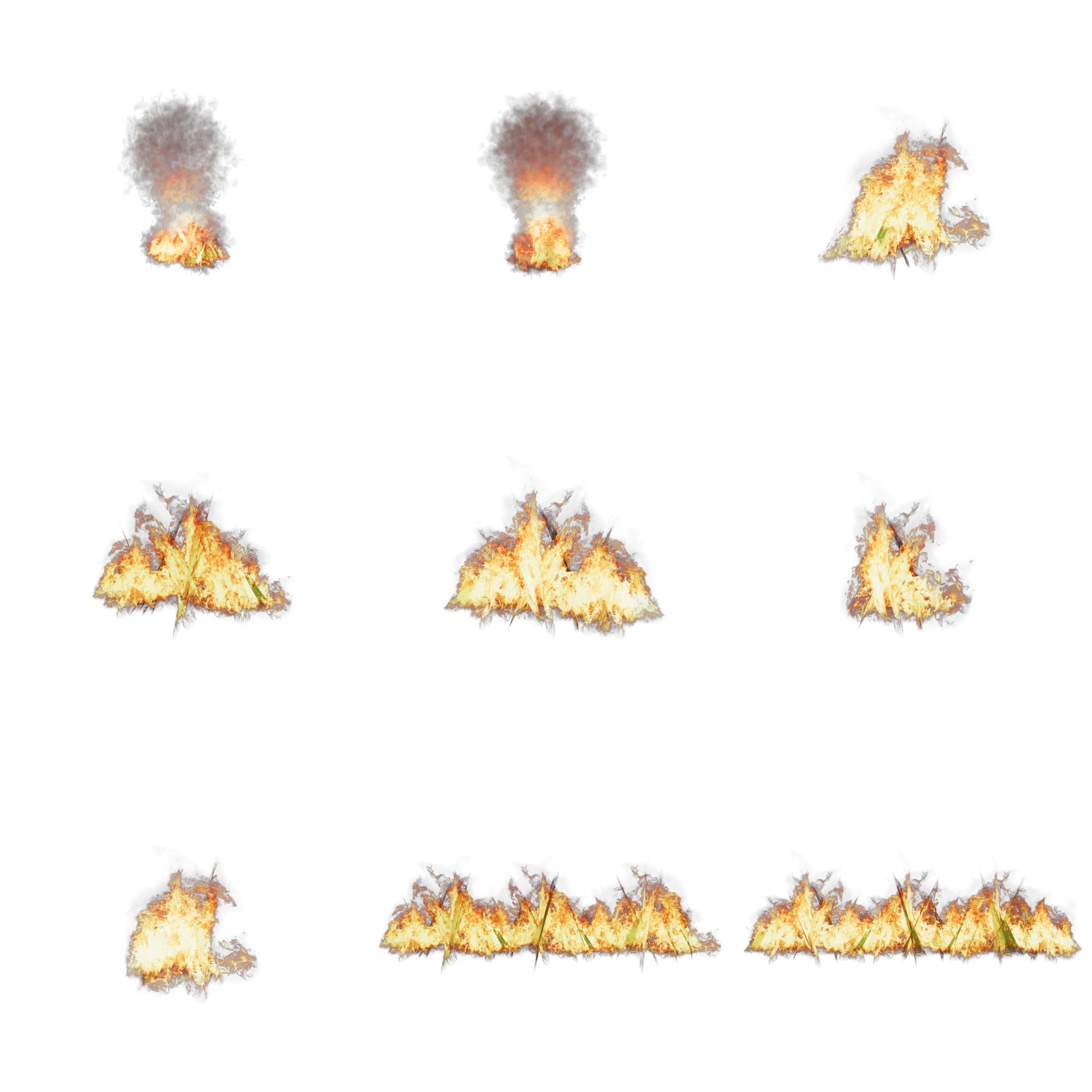 Realistic Fire Sprite Sheet