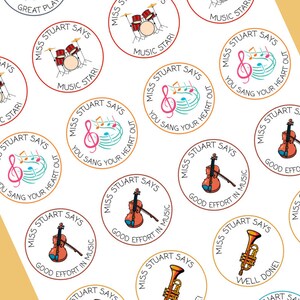Music Teacher Stickers, Well Done Stickers, Music, Great Work, Music ...