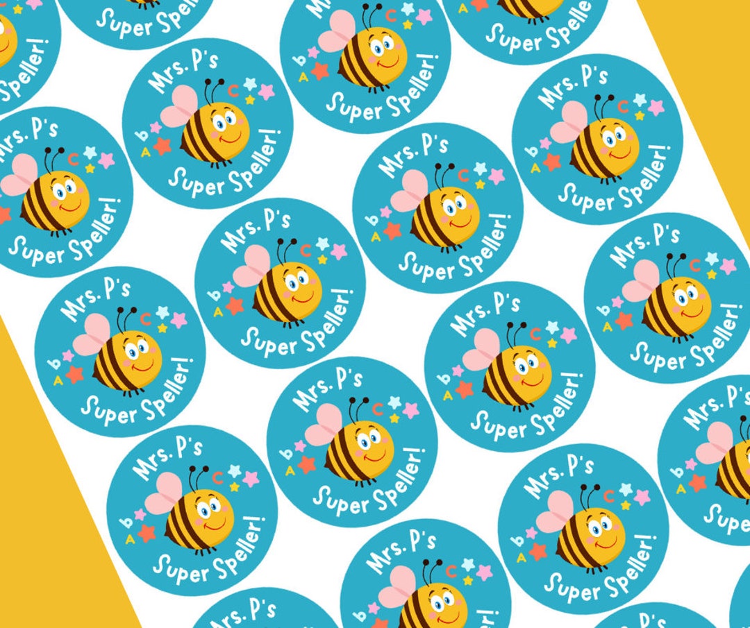 Spelling Award Stickers, Merit Stickers, Personalised Teacher Stickers ...
