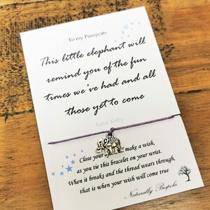 Elephant, Wish Bracelet, Friendship Bracelet, Best Friend, BFF, Sister ...