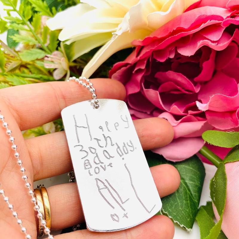 Handwriting Mens Pendant - Etsy